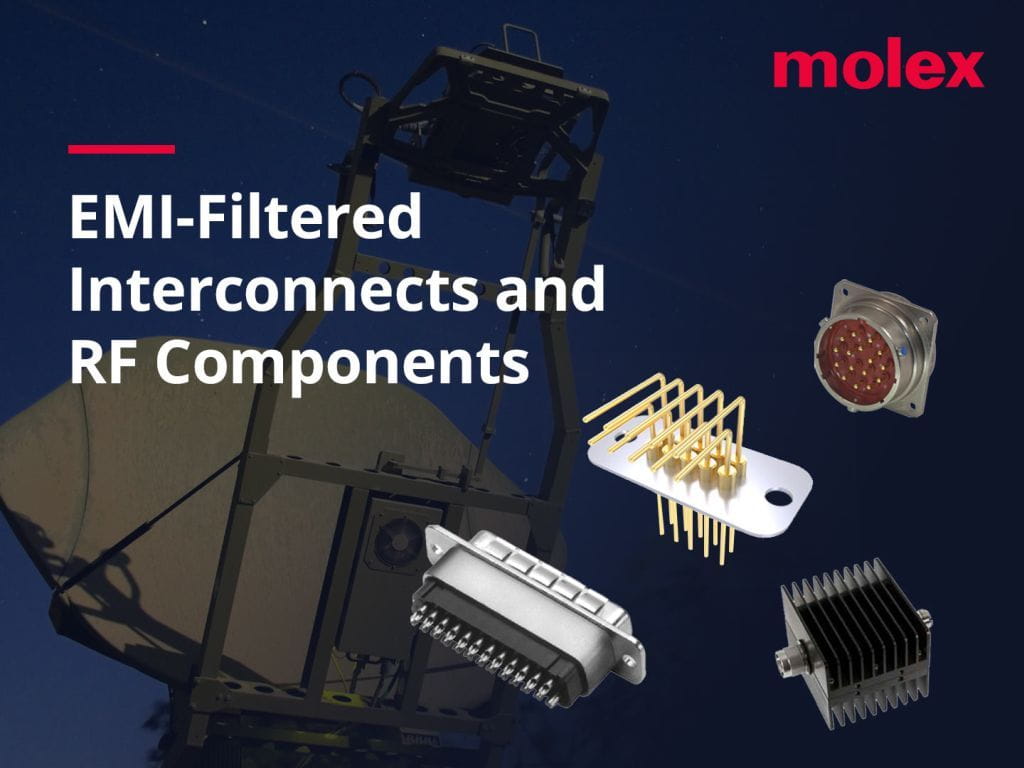 Molex unveils ruggedised EMI-filtered interconnects and RF components